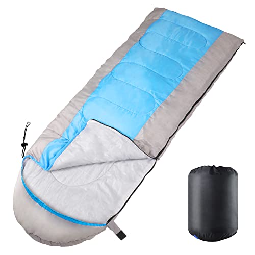 SOLAISK Sleeping Bags for Adults - Warm & Cold Weather Camping Sleeping Bag for Girls Boys - Camping Gear Essentials, Coming with Compression Bag - Lightweight Sleeping Bag for Backpacking, Hiking
