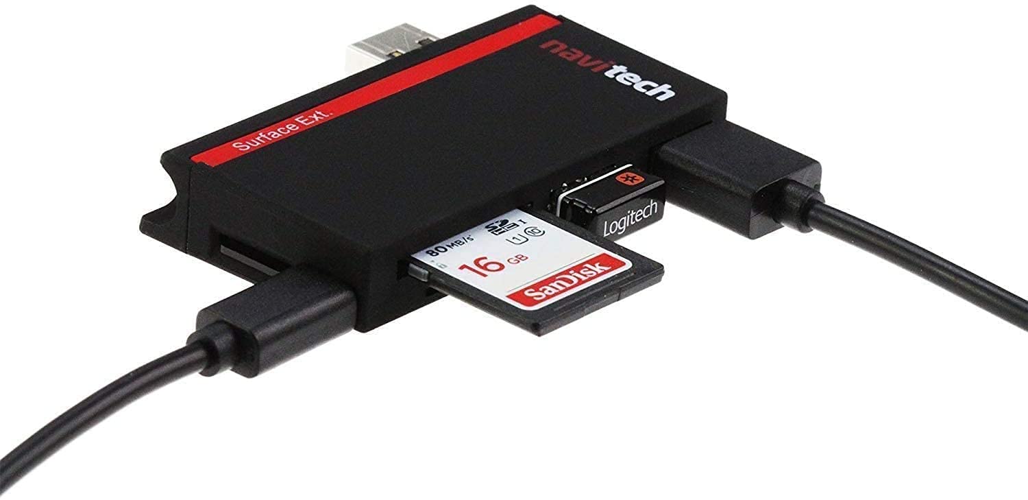 Navitech 2 in 1 Laptop/Tablet USB 3.0/2.0 HUB Adapter/Micro USB Input with SD/Micro SD Card Reader Compatible with ASUS Chromebook Flip C214 11.6"