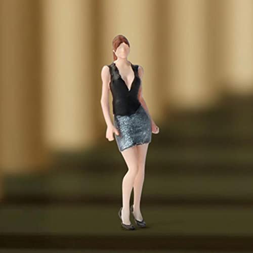 TOOYFUL Hand Painted 1/64 Women Figures Miniature Movie Props Diorama Scenery Desktop Ornament Micro Landscape Train Railway S Scale Decoration