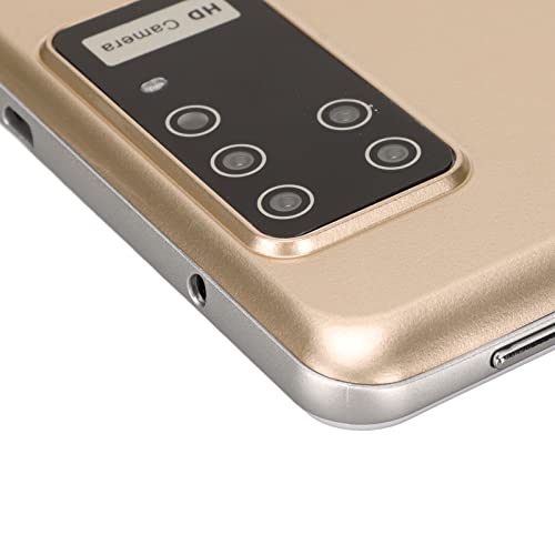Zunate 7in IPS Kids Tablet PC, Octa Core CPU Gaming Tablet with 2GB 32GB, 1280x800 FHD Screen, Bluetooth Dual Band WiFi, 4500mAh Large Battery, Dual SIM 3G Calling Tablet for Android 10(Gold)