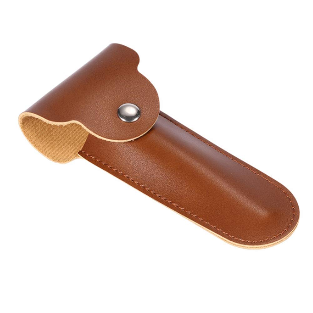 YOLLO Case Travel Holder Manual Double Edge Razors Container PU Leather Bag