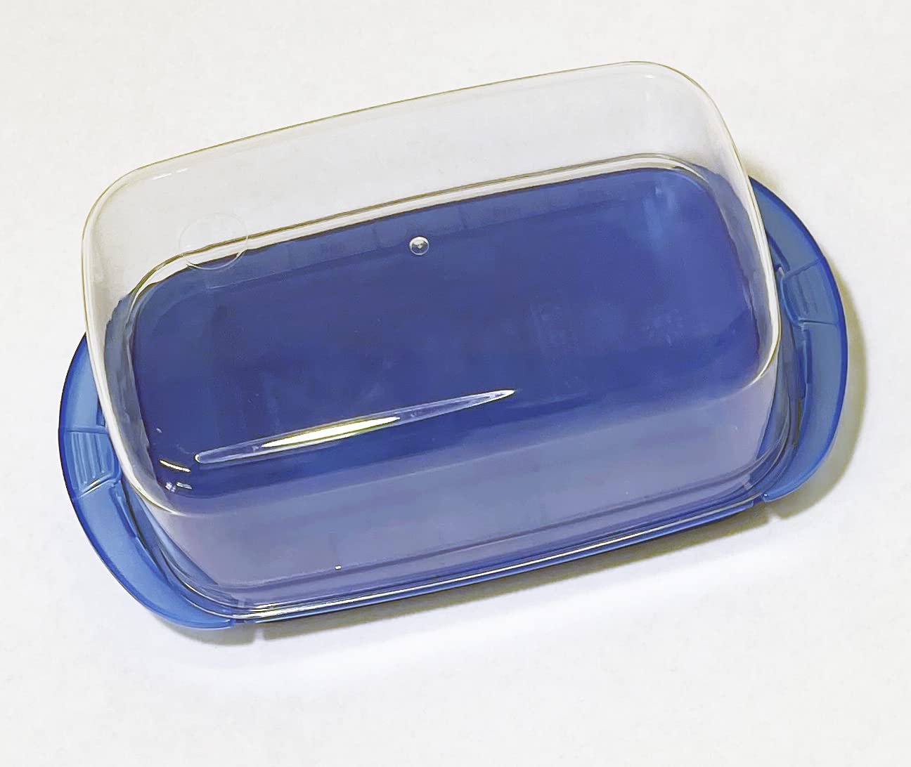 Sana Enterprises Butter Dish (Blue) with Lid (Clear) Lightweight Butter Keeper with Cooling Pack for Keeping Butter, Margarine, Spreads, Or Cheeses Cool and Fresh, Ideal for inside & outside Dining