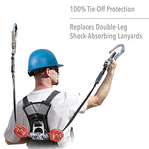 Miller Honeywell Home Miller Twin Turbo 6-Foot Fall Protection System with D-Ring Connector and Aluminum Locking Rebar Hooks (MFLB-12-Z7/6FT)