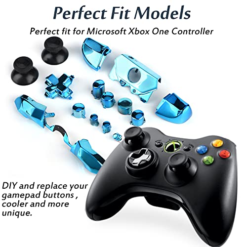 One Controller Button Set,Replacement RB LB RT LT Trigger Buttons Mod Kit for One with 3.5mm Jack Set,18 Controller Colorful Buttons Set ABXY Dpad Triggers Full Buttons Set
