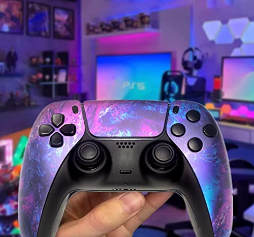 Touchpad Front Housing Shell Console Side Sticker for for PS5 Controller PS5 Console Disc Version DIY Shell Custom Touch Pad Cover Faceplate BDM-010/020 (Housing Shell +Side Sticker)