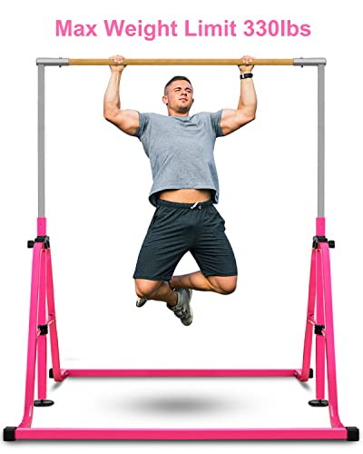 Tenpeek Gymnastics Bars for Home, Kids Expandable Gymnastic Bars, Adjustable Height Gymnastic Horizontal Bars,Expandable Kip Junior Training Bar