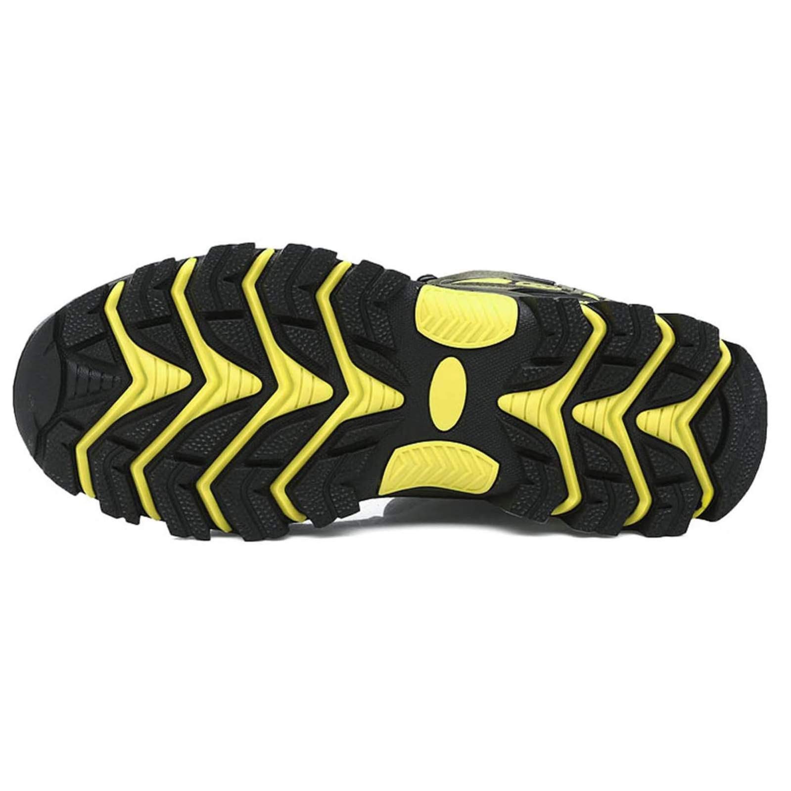 WASERCE Insulated Hiking Boots Mens Water Resistant Walking Trekking Camping Snow Boots Breathable Outdoor Trail (10,Yellow