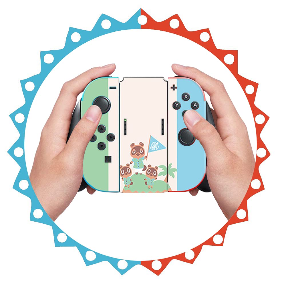 Switch Skin Sticker, 3M Vinyl Decal Sticker Wrap, Stickers Decals Cover Compatible with Nintendo Switch, Faceplate Console Dock Wrap Cover Skin Protective Film Sticker Set (Classical Animal Crossing)