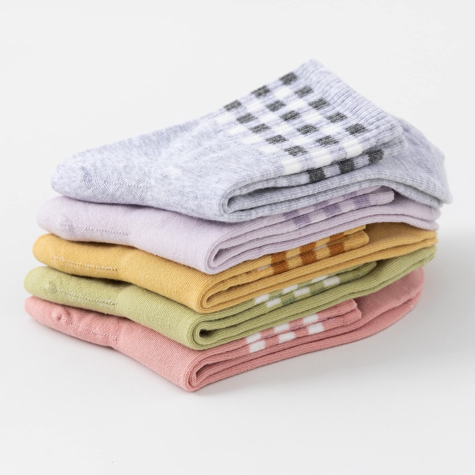 Tynelles 5 Pairs Cotton Socks for Women Comfortable Fashion Athletic Crew Socks With Cute Graphic Print, Multicolour, One Size