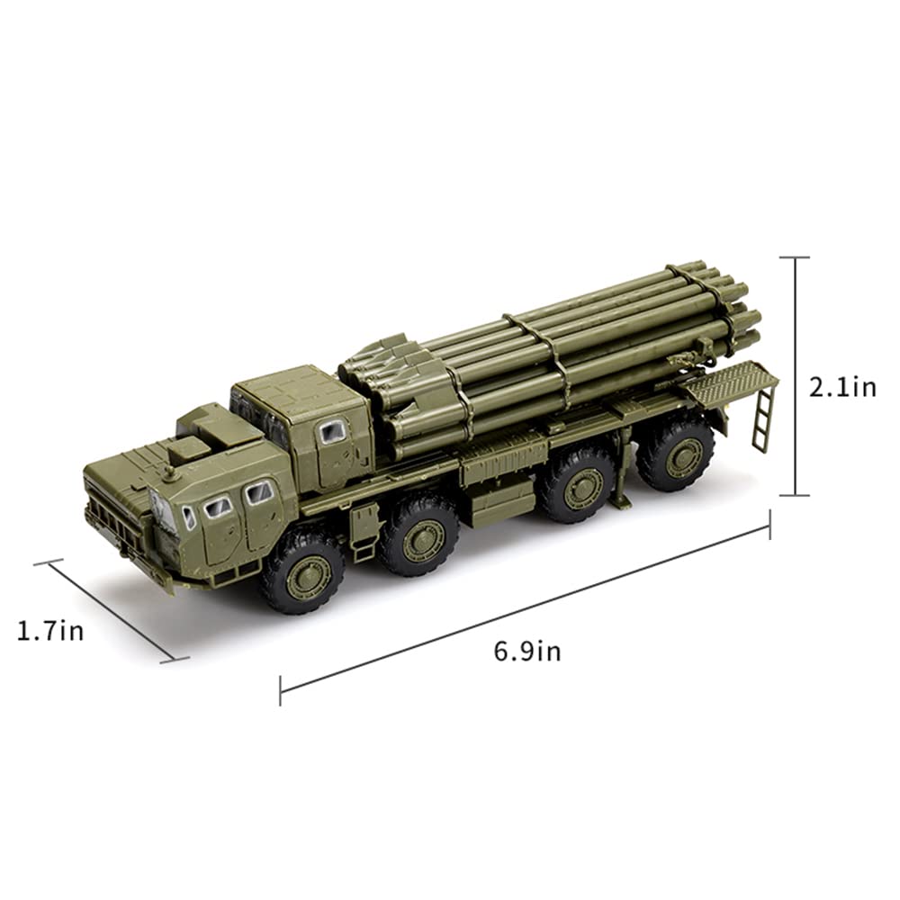 ViiKONDO 1/72 Scale Military Vehicle Toy Rsussian Rocket Launcher Plastic Model Building Kit DIY Assembly Army Men Decoration