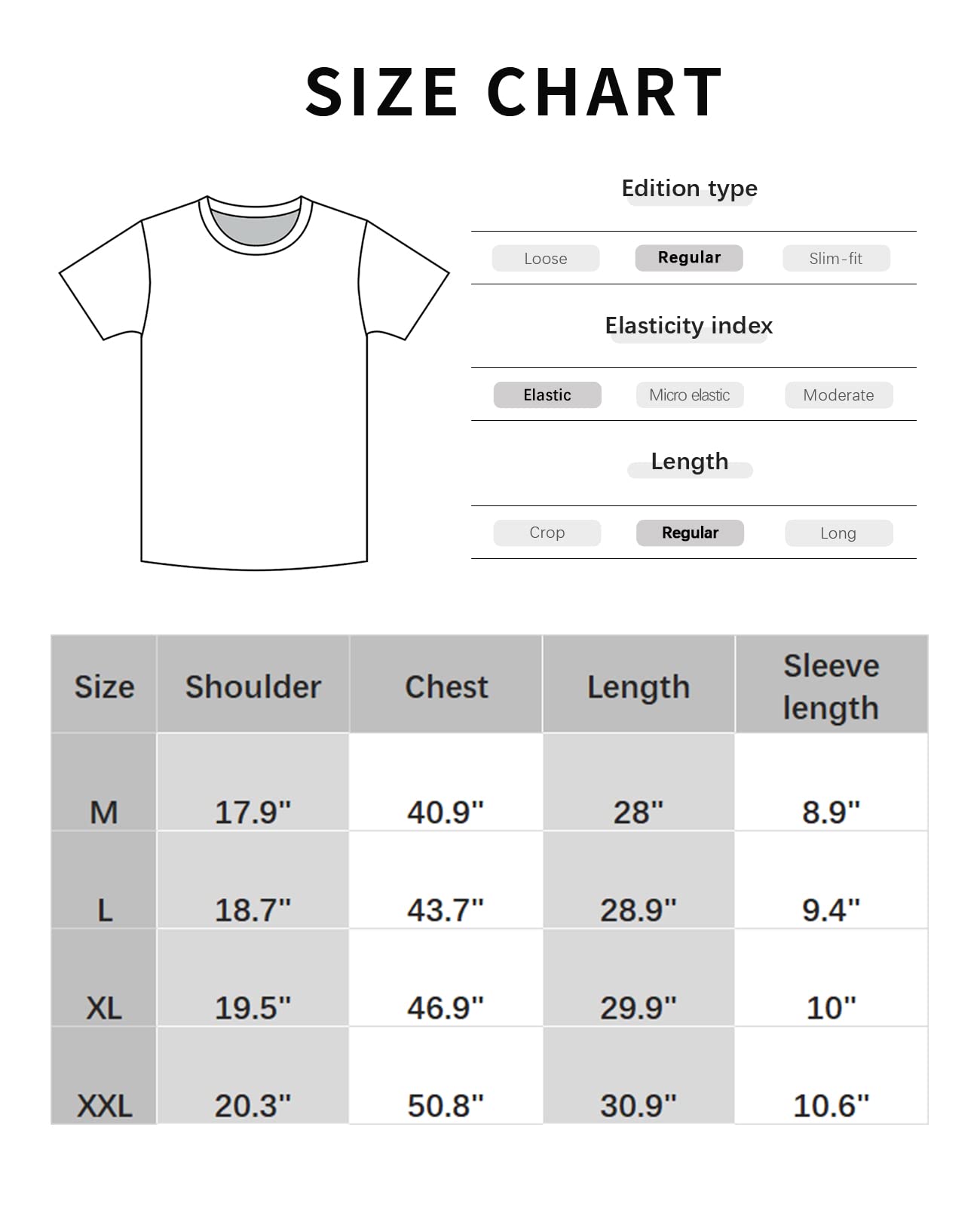 QUALFORT Men's Short Sleeve Shirt Athletic T Shirts Tee Black X-Large