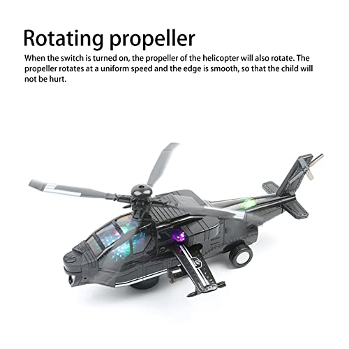 The Mad Womens Ball Electric Flash Universal Wheel Projection Helicopter Boys Children's Toy Plane*1 Top A380 (Black, One Size)
