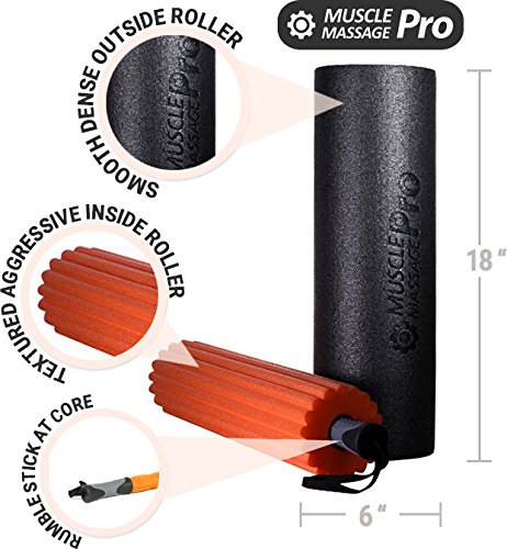 Muscle Massage Pro 3-in-1 Foam Roller Massage Stick + 2 Muscle Foam Rollers in One Product