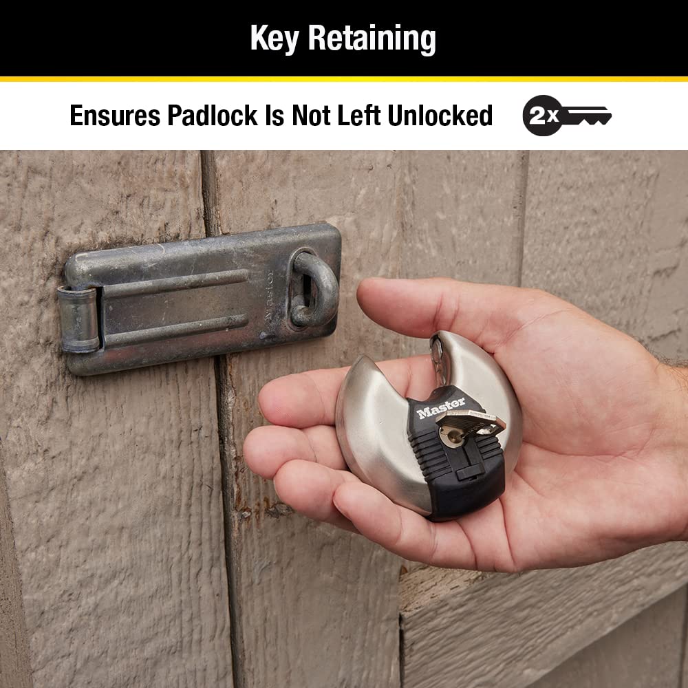Master Lock M40XKADCCSEN M40XKAD Discus Lock, Keyed Alike, Silver