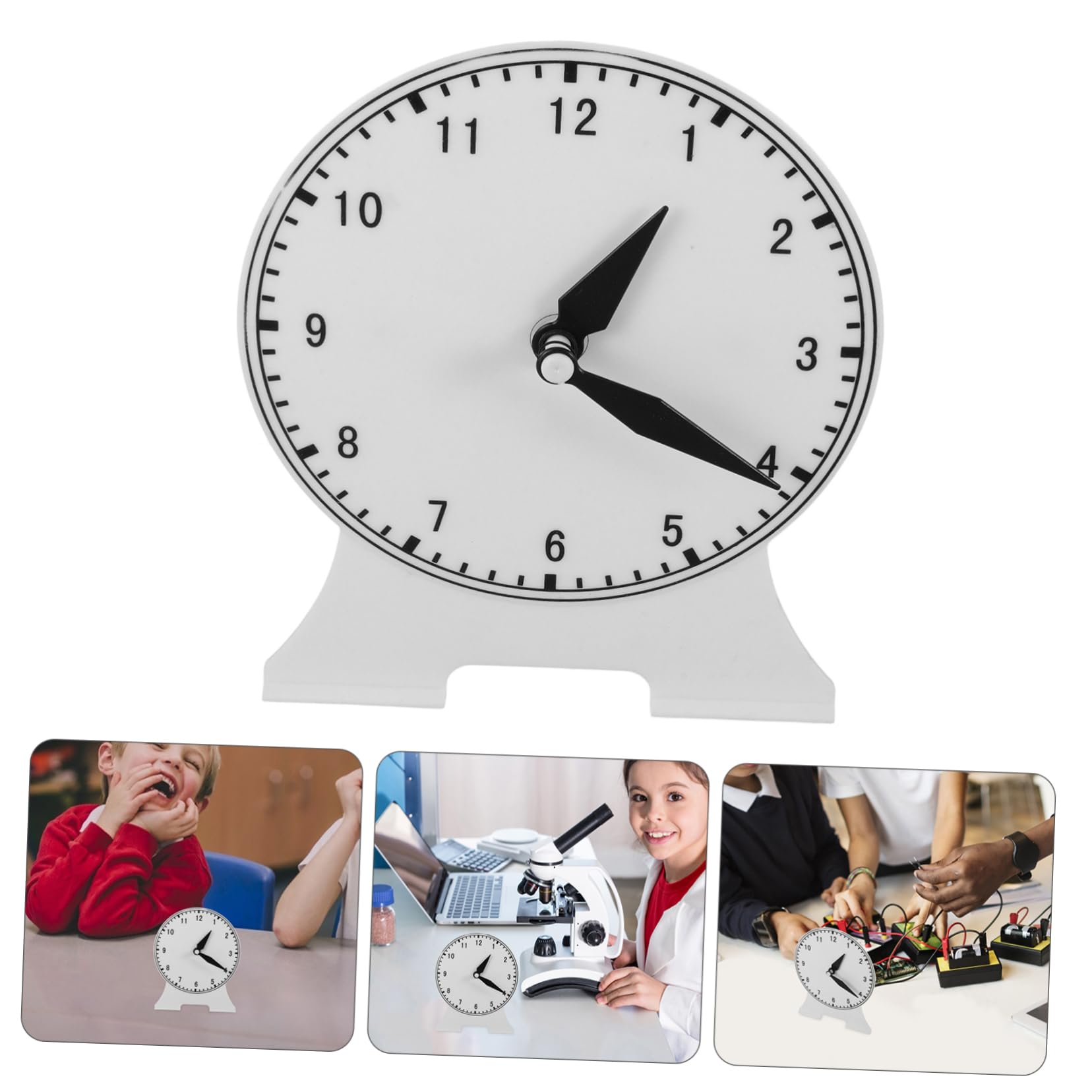ULTECHNOVO 1pc Clock Model Clocks Brain Toy Toys for Learning to Tell Time Tools Desktop Clock Puzzle Toy Clock Props Tabletop Clock Plastic Learning Bell Concise Student