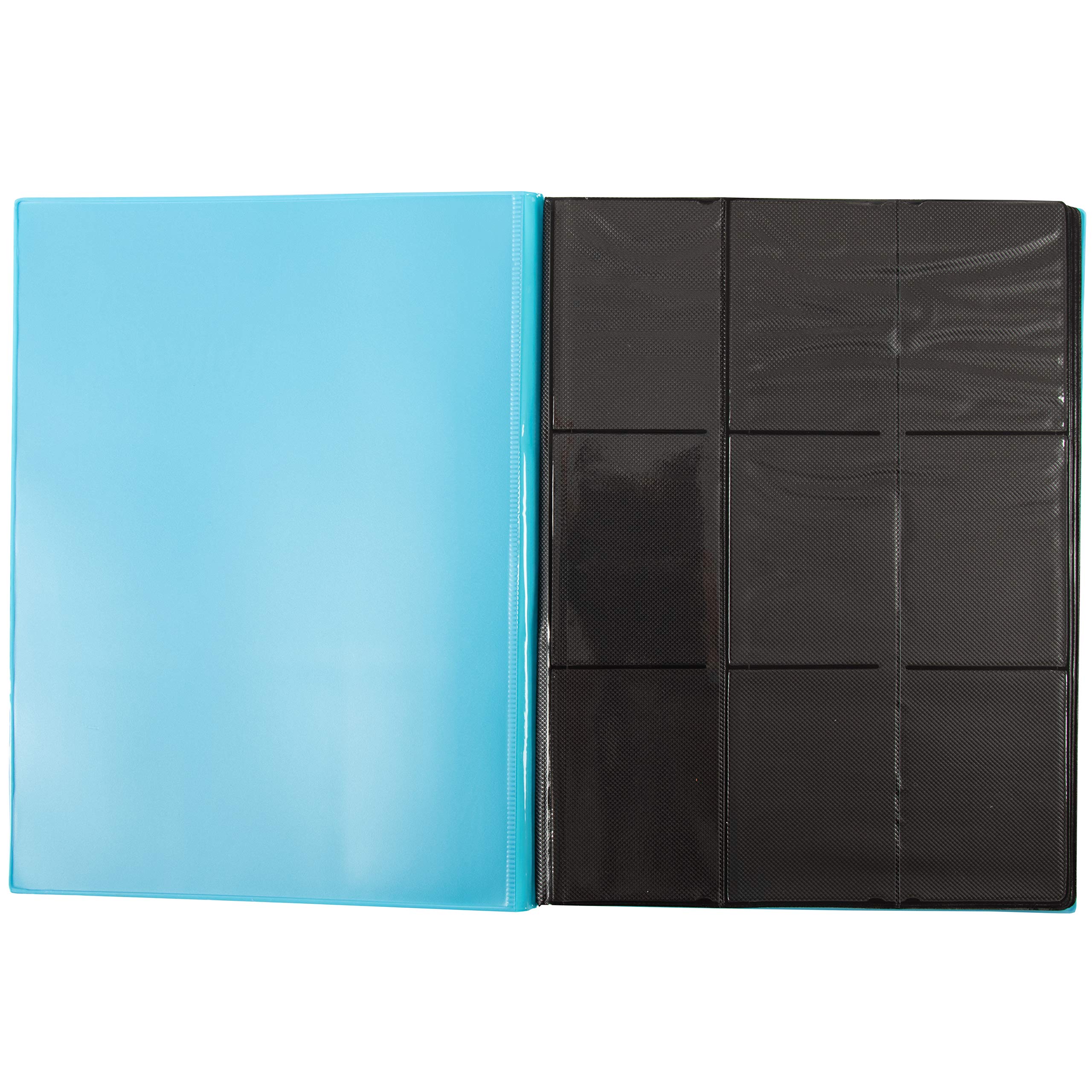 Monster Binder - 9 Pocket Trading Card Album - Matte Blue (Anti-Theft Pockets Hold 360+ Yugioh, Pokemon, Magic The Gathering Cards)