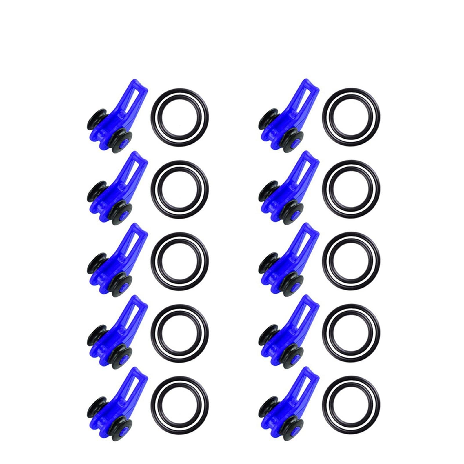 VSOLS 10pcs/lot Fishing Rod Pole Hook Keeper Bait Lure Accessories Jig Hooks Holder Fishing Tool (Color : Blue)