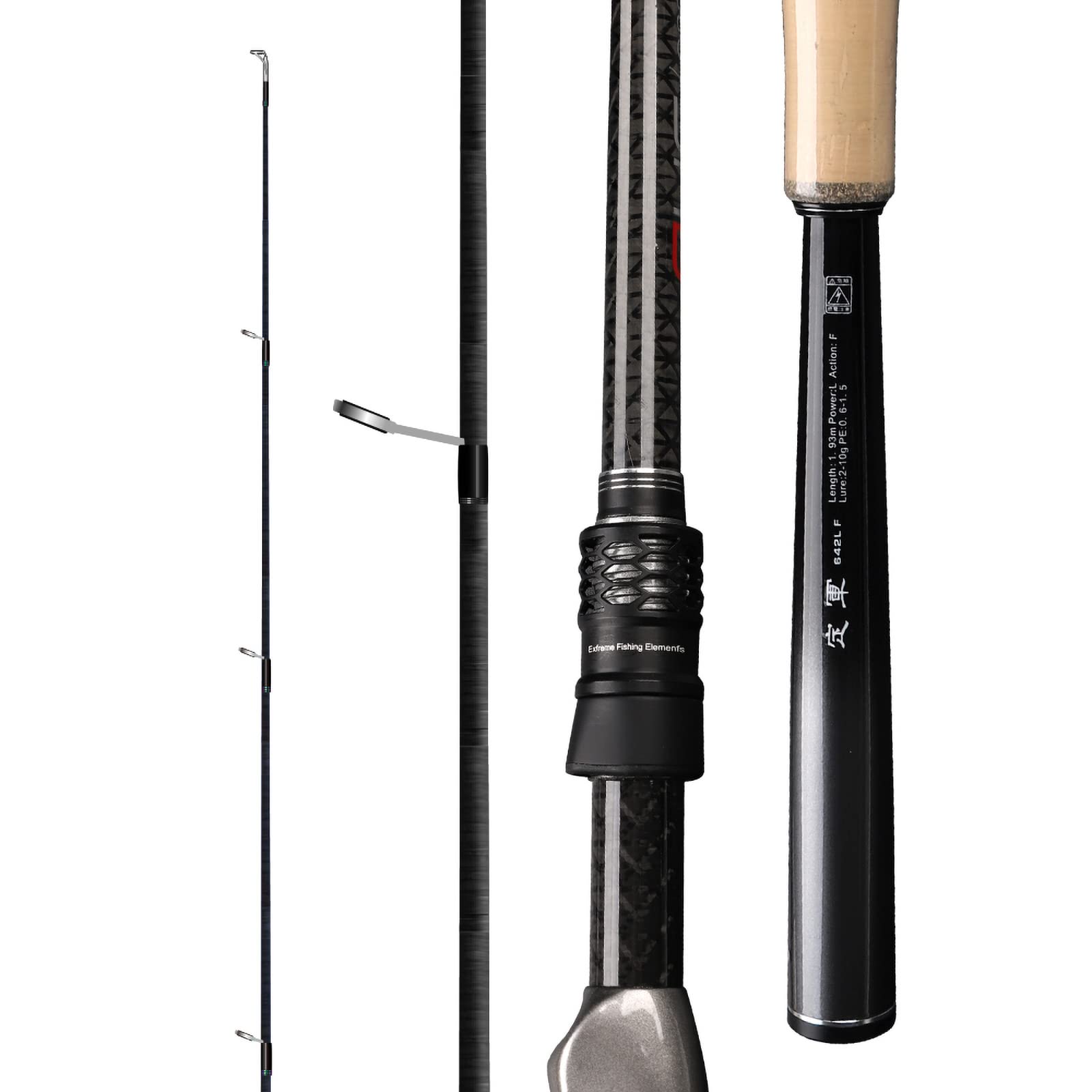 Taigek Baitcasting Fishing Rod Casting Carbon Fiber Fuji O Ring Guides Medium Power Moderate-Fast Action Two Piece Split Casting Rods for Bass Fishing
