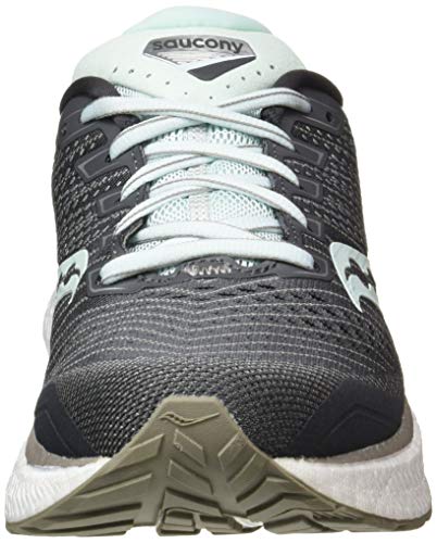 Saucony Women's Triumph 18, Charcoal/Sky, 7 Medium