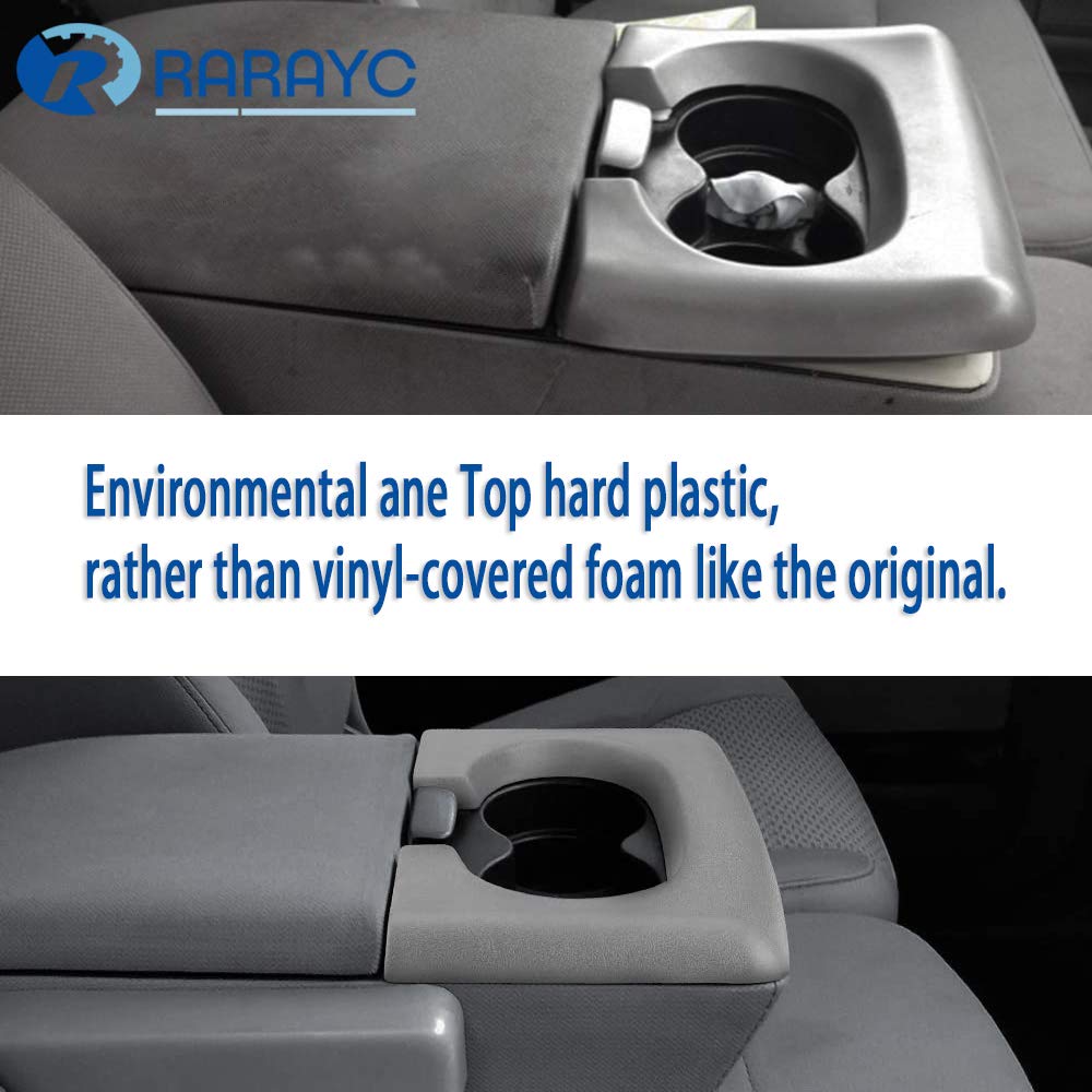 RARAYC Center Console Cup Holder Replacement Cup Pad Gray Compatible with Ford F-150 2004-2014, Bench Seat Console F150 Center Console Accessories (Gray)