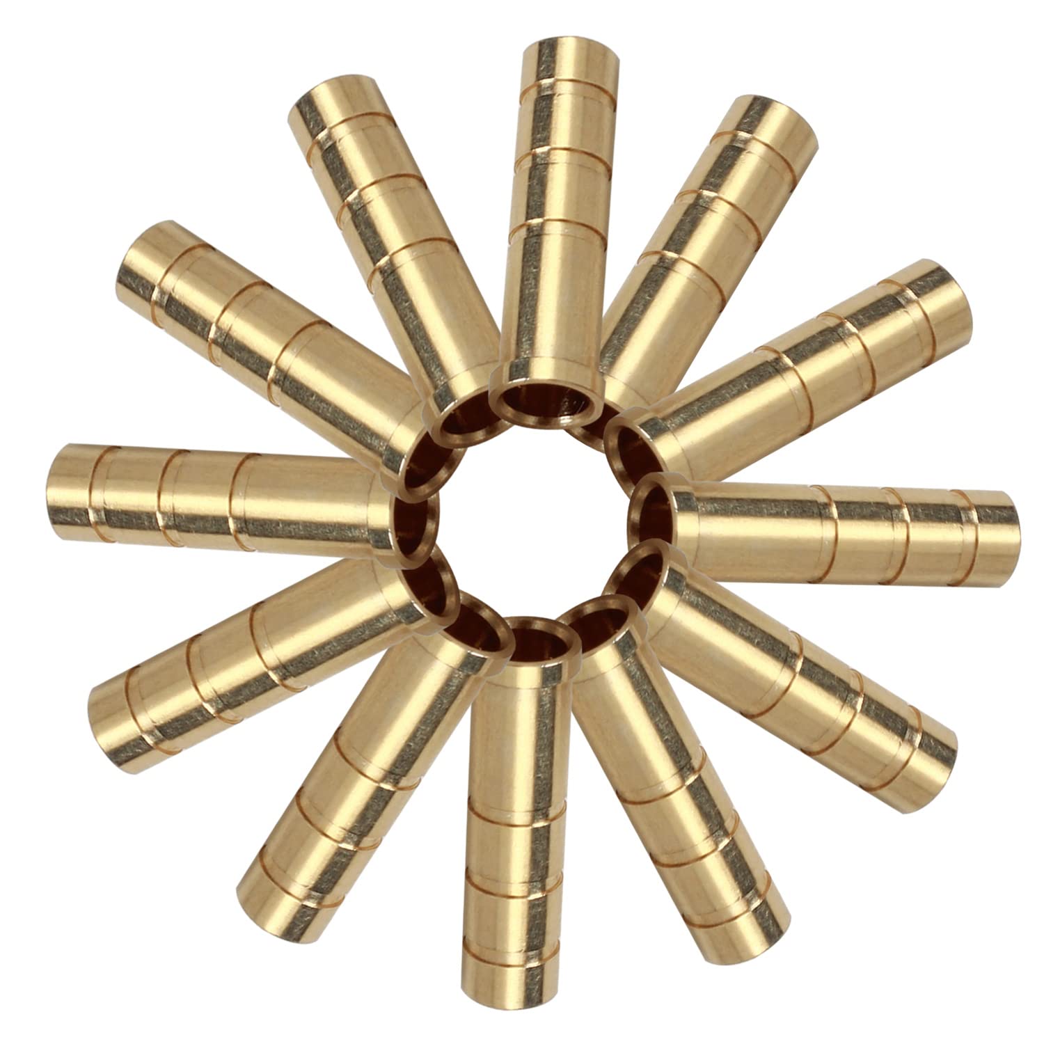 SOPOGER Archery Brass Arrow Inserts .244" /6.2mm Arrow Insert for Carbon Arrows 50 Grain Copper Arrow Tips Shaft Insert Screw Archery Accessories 12 Pack
