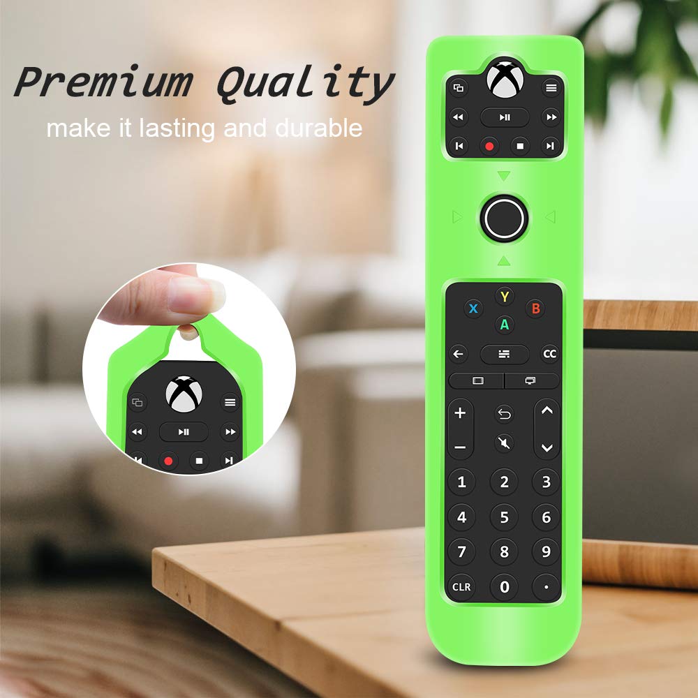 Silicone Protective Case for PDP Gaming Multipurpose Talon Media Remote Control Xbox One Blu-Ray Streaming Media,Shockproof Remote Case Holder for PDP Xbox One Remote Back Cover Case-Glowgreen