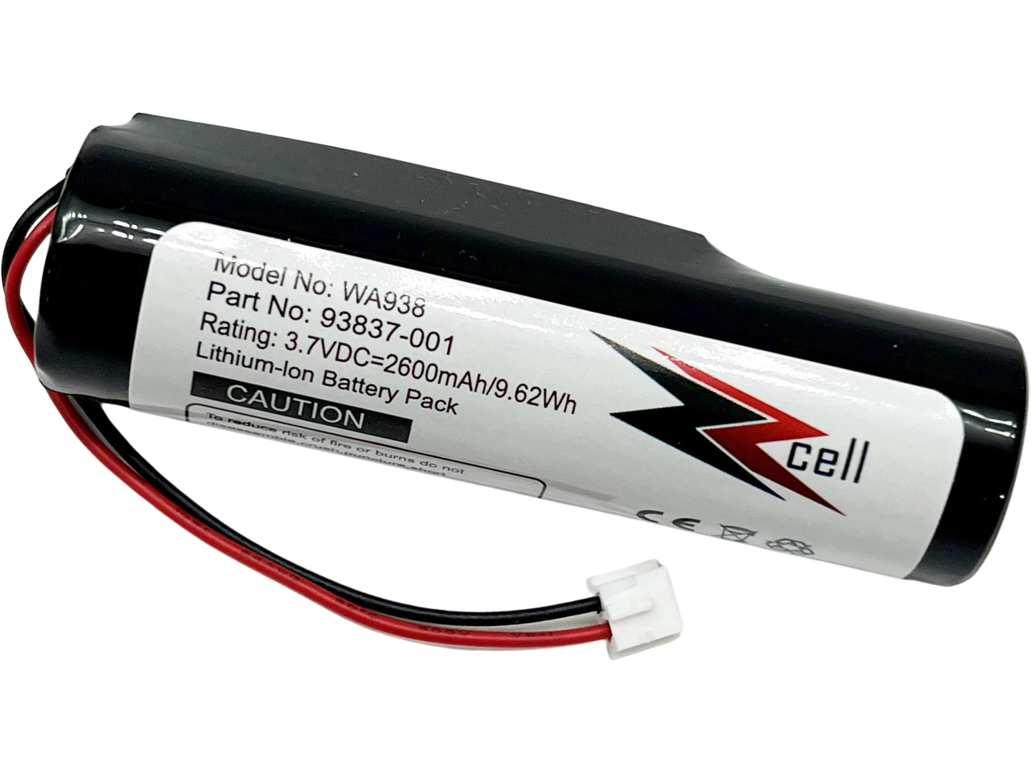 ZZcell® Battery Replacement for Wahl 93837-001 Cordless Magic Clip Shaver, Super Taper, Senior, Designer, Beretto Black Stealth, Chrome, Sterling 4 Clippers 3.7V 2600mAh