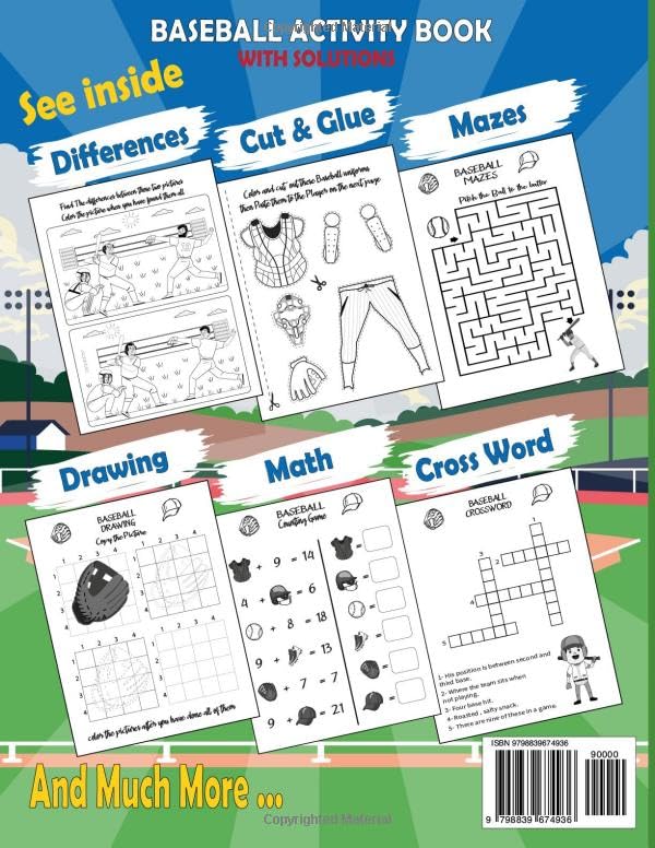 The ultimate baseball activity book for kids: The Perfect baseball Activity Book Ideal For Any Baseball loving, Hours of Baseball Themed Activity Fun ... Much More, Awesome Gift for kids age 5 and up