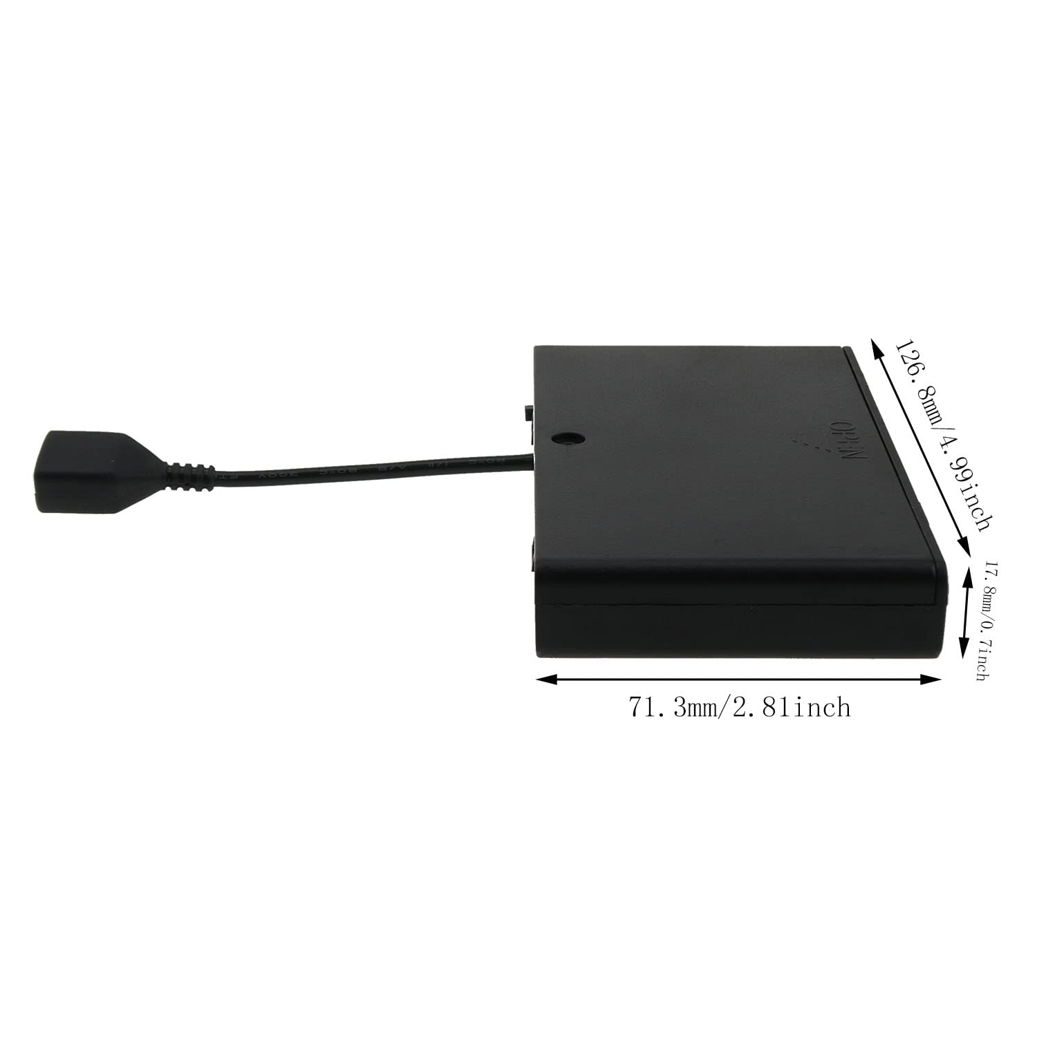 ZZHXSM AA Battery Holder USB Female Socket 8 Slots AA Battery Case Box USB Port Power Supply Battery Box with ON-Off Switch and Cover 8 x 1.5V