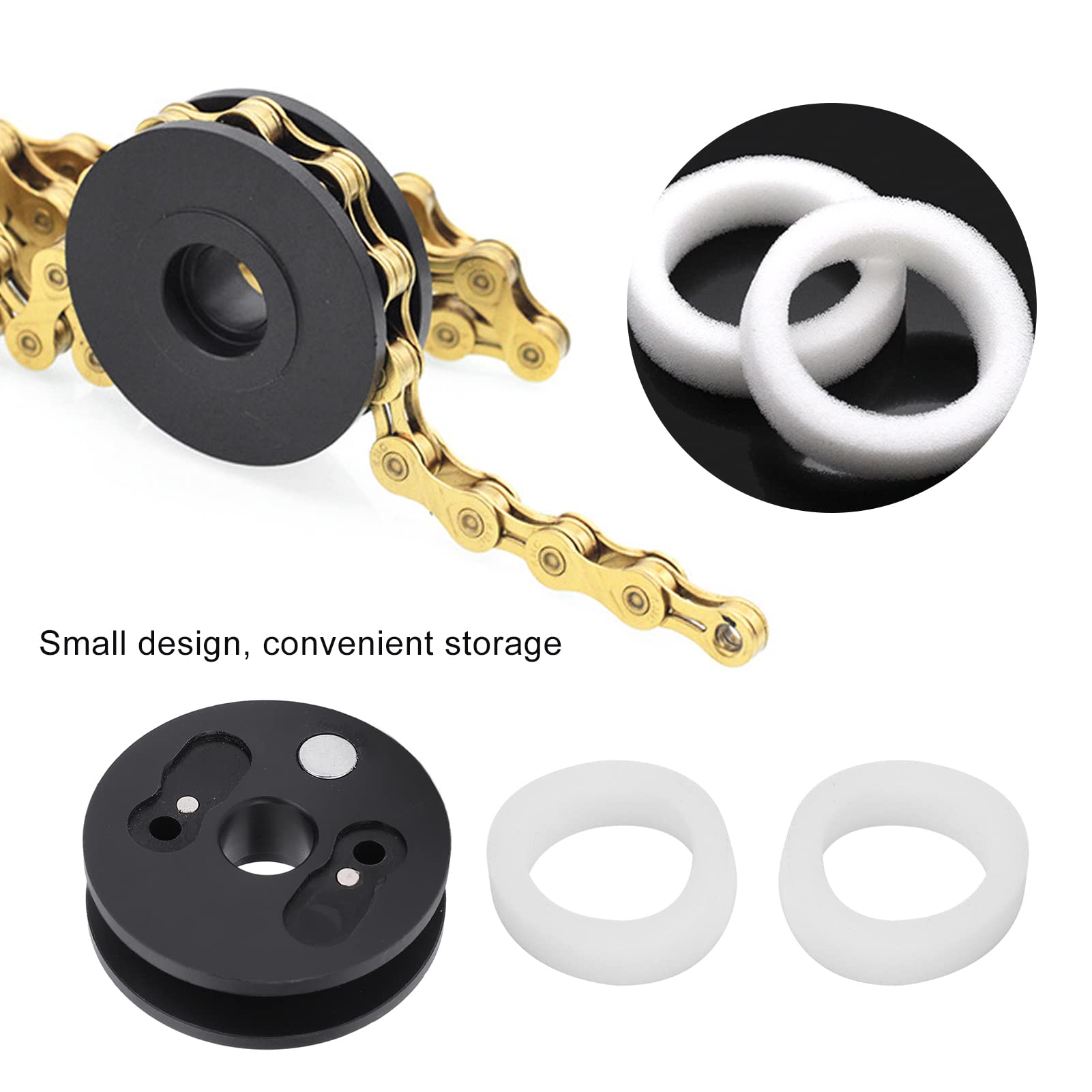 Vifemify Portable and Practical MTB Chain Keeper Roller for Mountain Bike hub tensioner Cleaning Tool for Road Bikes