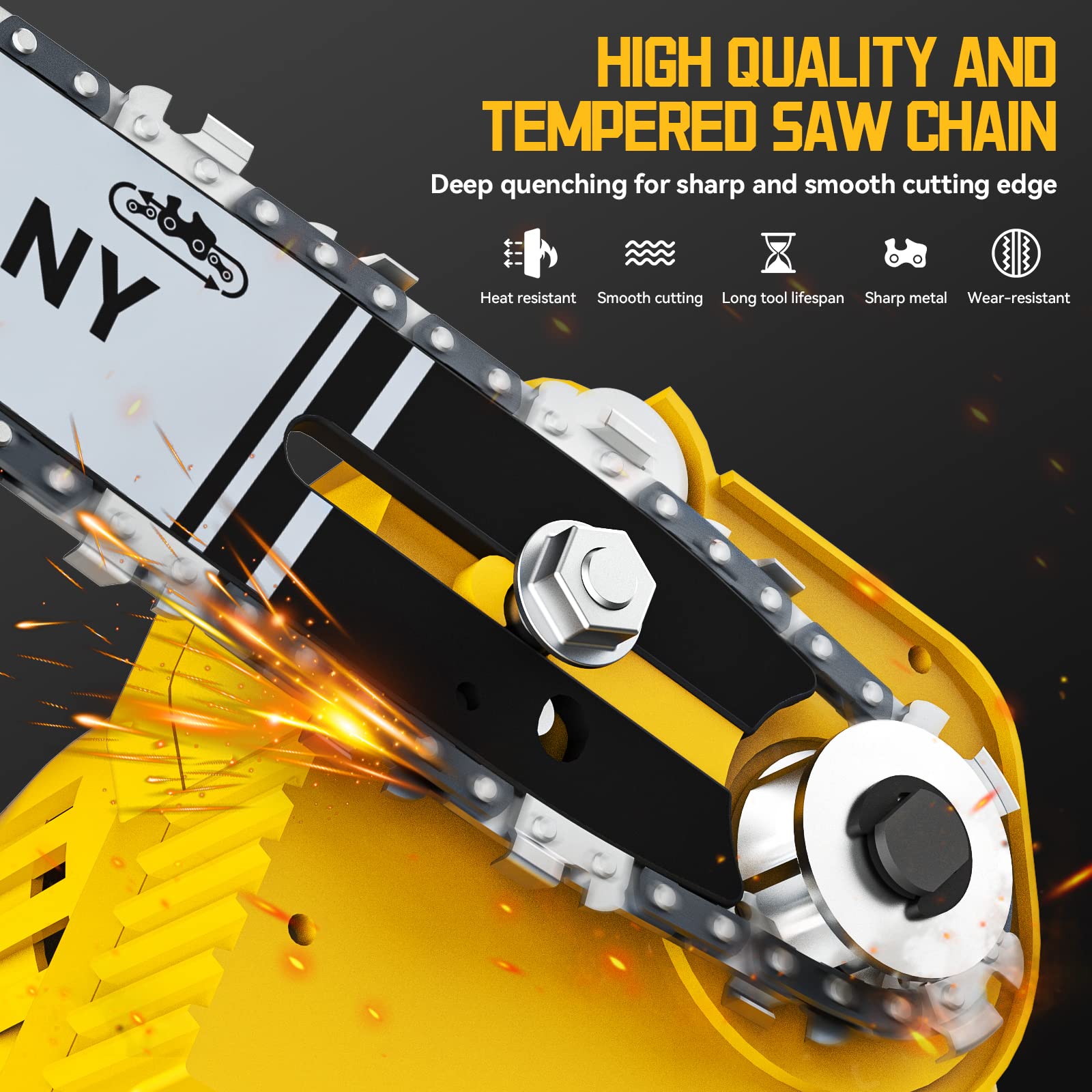 Mini chainsaw for DeWalt 20V battery: cordless electric chain saw - handheld 6 inch pruning tool(no battery)