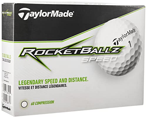 TaylorMade Golf Men's Rocketballz Speed, White, 1 Golf Ball
