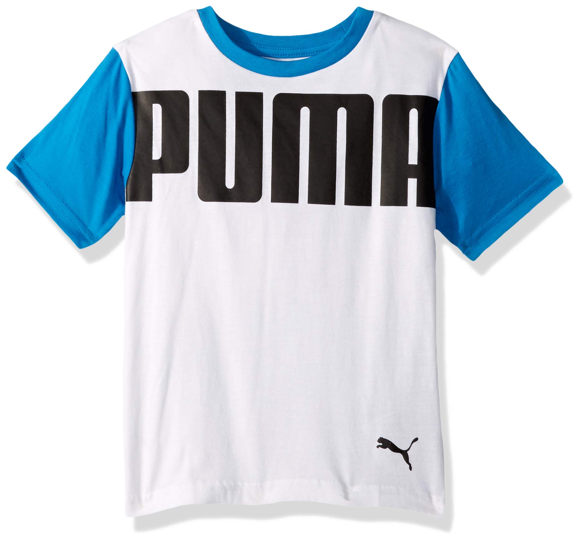 PUMA Boys' Graphic Short Sleeve T-Shirt, Red8, 4