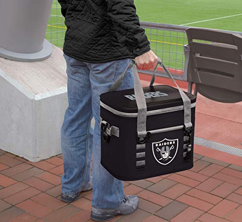 Rawlings NFL 30-Can Extreme Insulated Welded Cooler, Las Vegas Raiders, Black, Silver