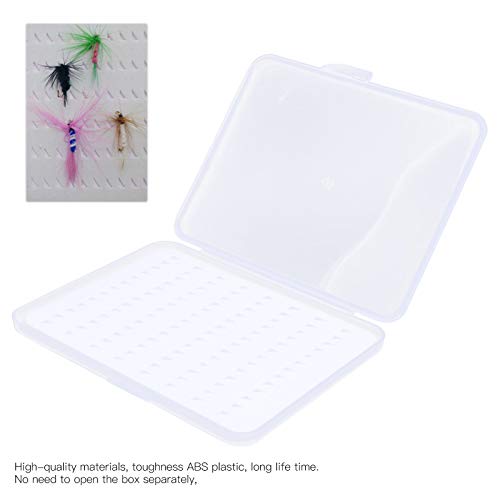 Qqmora 3Pcs Lightweight and Compact Single Sided Transparent Fly Fishing Hook Box,Accessory Storage Box(Medium)