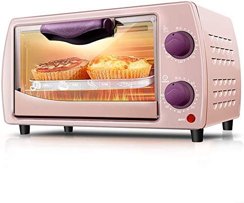 Mini Electric Oven Home Multifunctional Baking Oven Trifle Bread Hob Grill Home Small Baking Cake Pizza Oven 9L Mini Ovens (Color : Pink) Happy Life