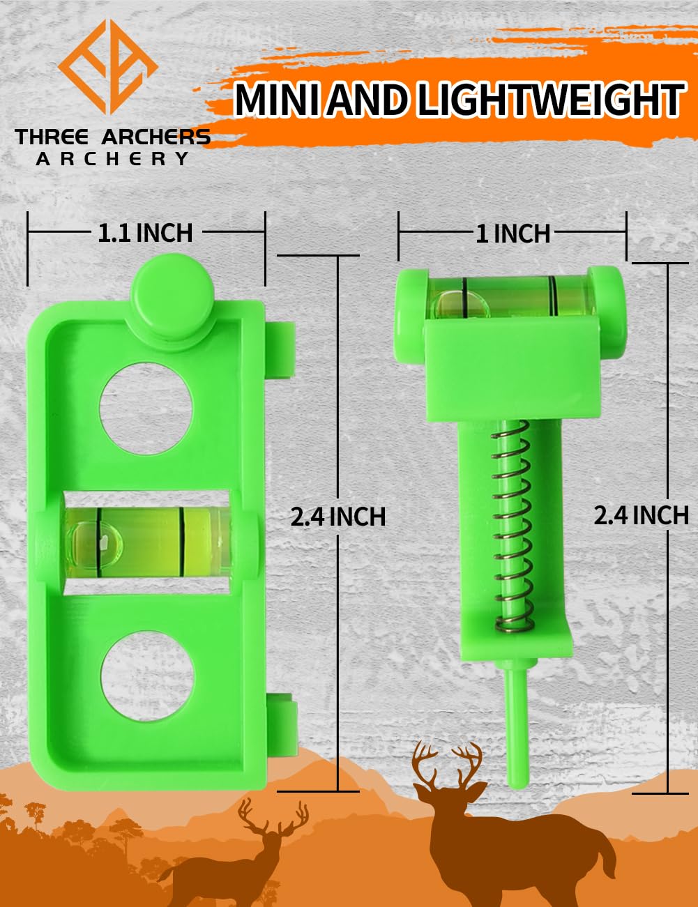 THREE ARCHERS Archery Bow Tuning and Mounting String Level Combo Kit for Compound Bows (Orange)