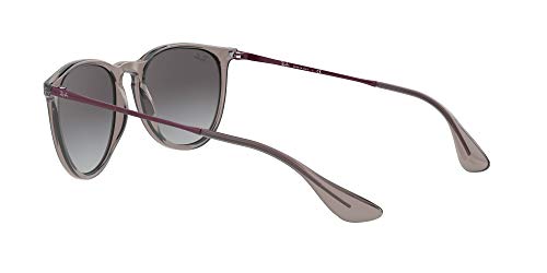 Ray-Ban RB4171F Erika Low Bridge Fit Round Sunglasses, Transparent Grey/Light Grey Gradient Dark Grey, 54 mm