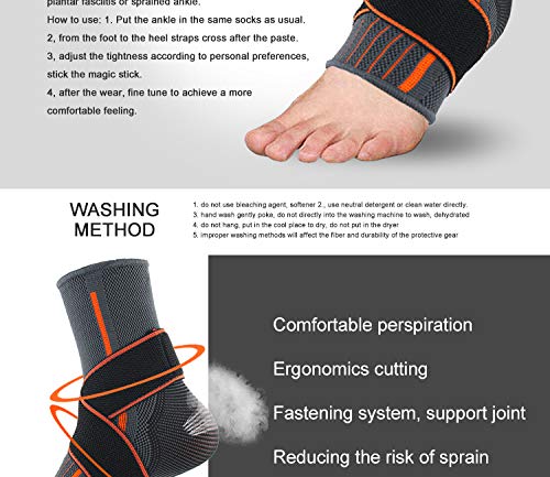 TBESTOACC Ankle Brace, Ankle Support Braces for Injury Recovery, Breathable Ankle Wrap for Men Women with Adjustable Wrap, 2 Pack (Small)
