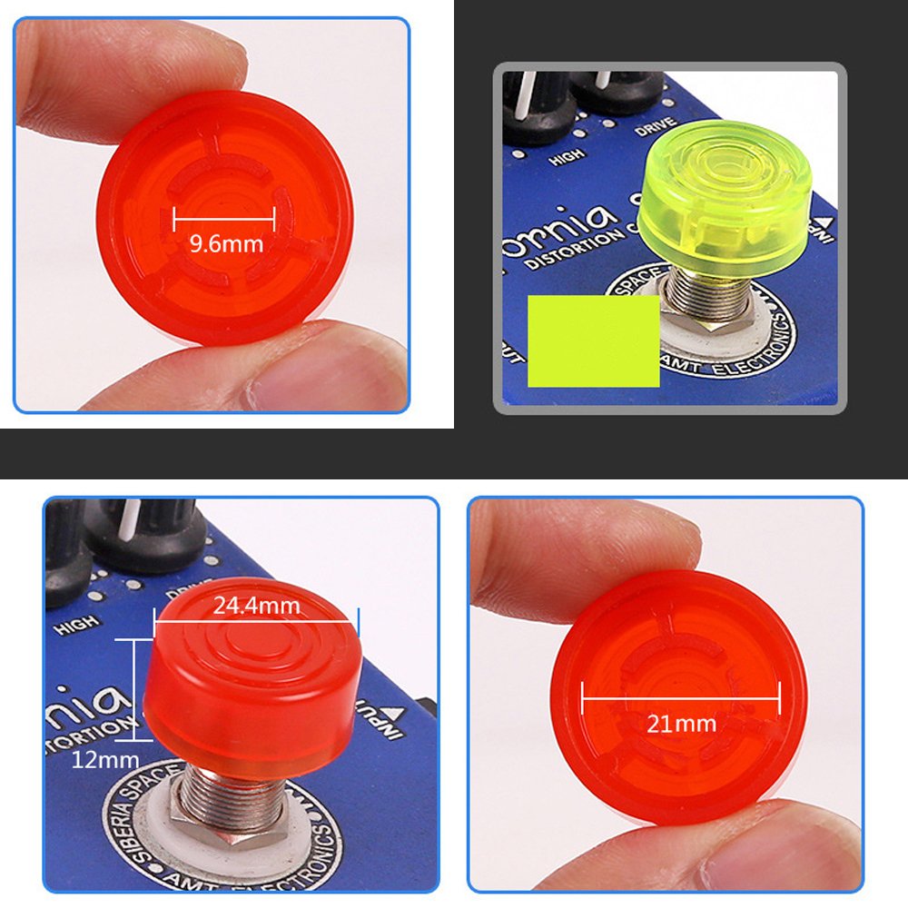 MoonEmbassy Guitar Effects Pedal Footswitch Topper,Effect Foot Nail Cap,Protection Cap for Guitar Pedal Effectfor,Colorful,10PCS/Set