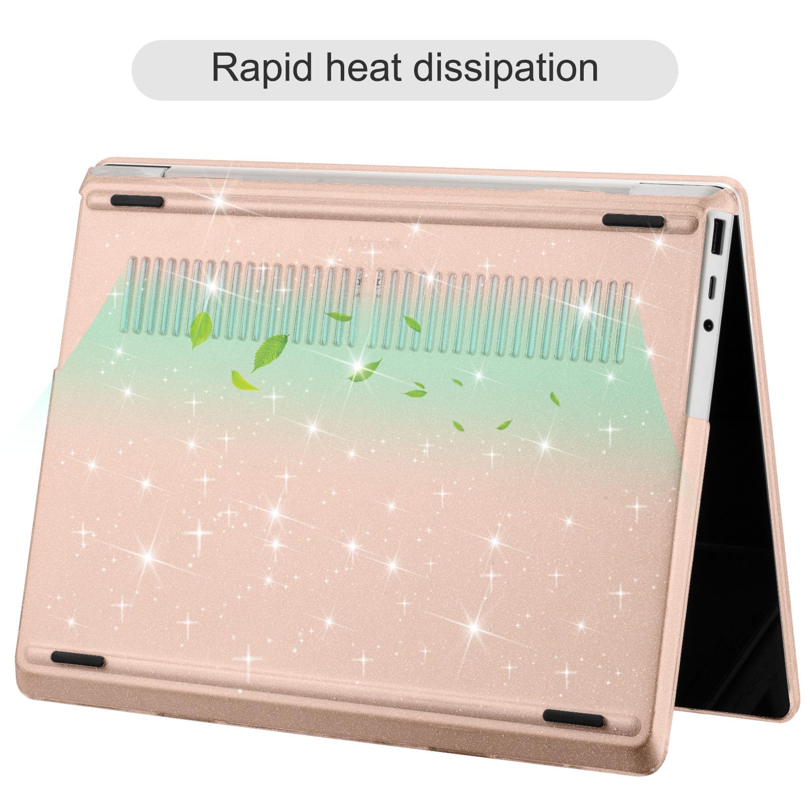 mpmpssss Case for 12.4 Inch Microsoft Surface Laptop Go 2/1 2020-2022 releases (Models: 2013 & 1943),Protective Snap On Hard Shell Cover,Keyboard Cover,Pink