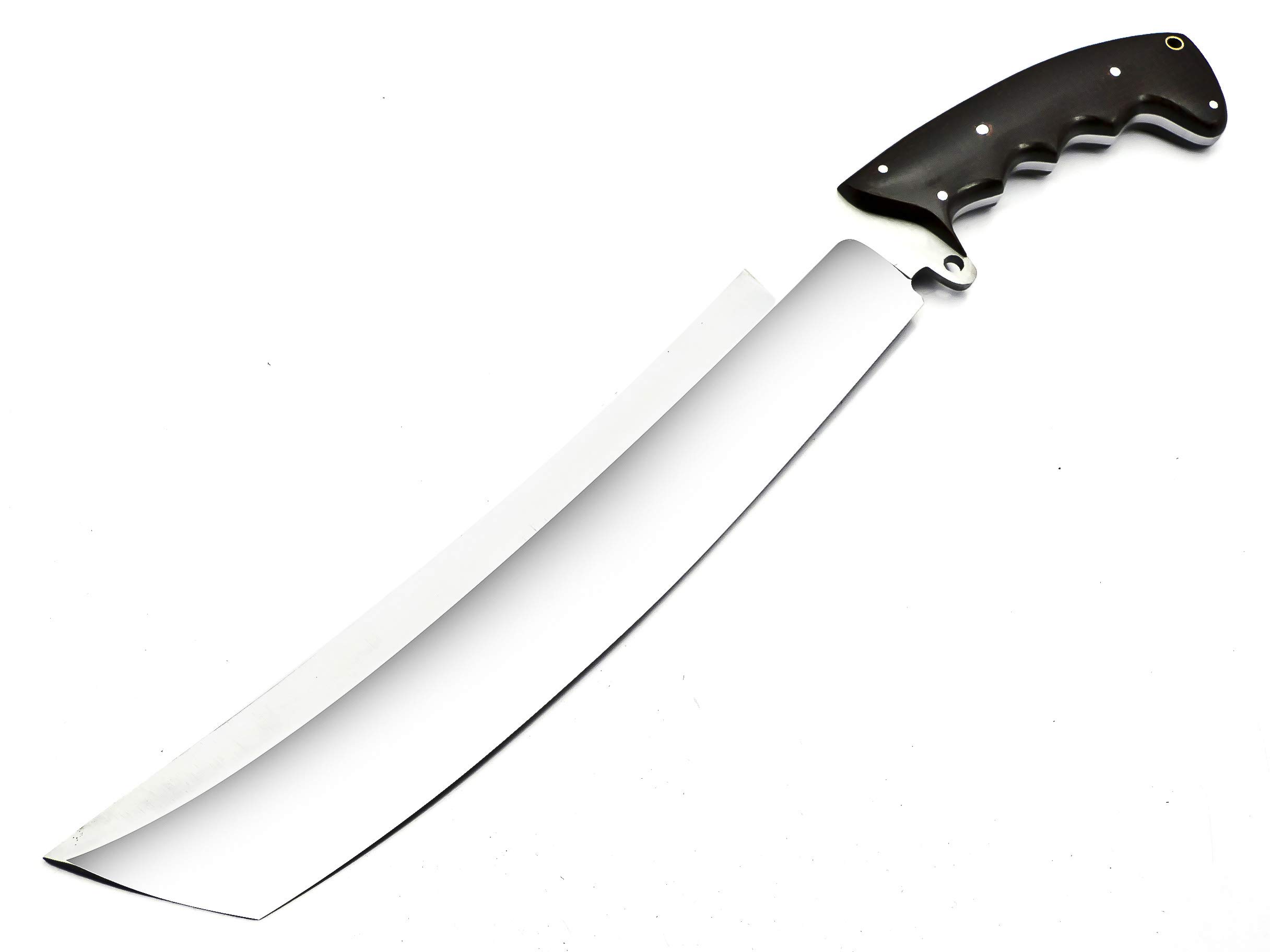 Nooraki 18" Handmade Machete Knife | Full Tang Hunting Knife Made Using Chrome Vanadium Stainless Steel, Camping knife with Micarta Handle and Leather Sheath