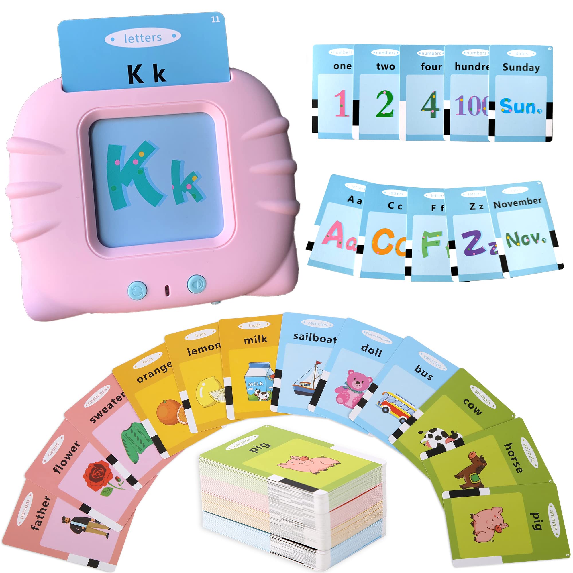 Toys for 2 3 4 5 Year Old Boys and Girls, 384 Sight Words Talking Flash Cards, Autism Sensory Toys for Autistic Children, Speech Therapy Toys Educational Learning Montessori Toys…