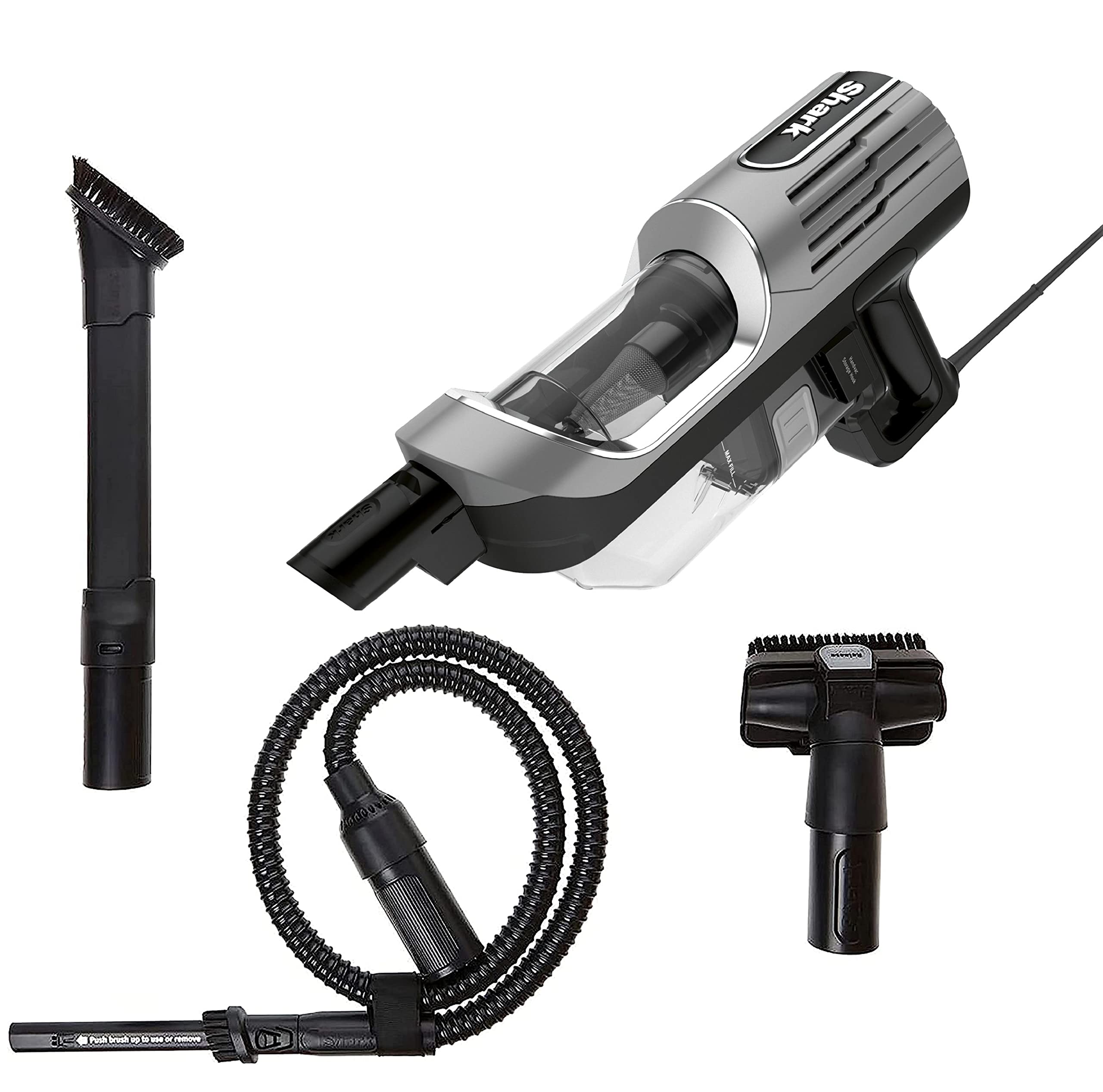 Shark Rocket Ultra Light Hand Vacuum Cleaner and Car Detail Kit and 15-Foot Power Cord Hand Vacuum (Renewed)