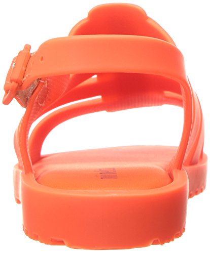 Mini Melissa Baby Girls Mini Flox Mary Jane, Orange, 8 Infant