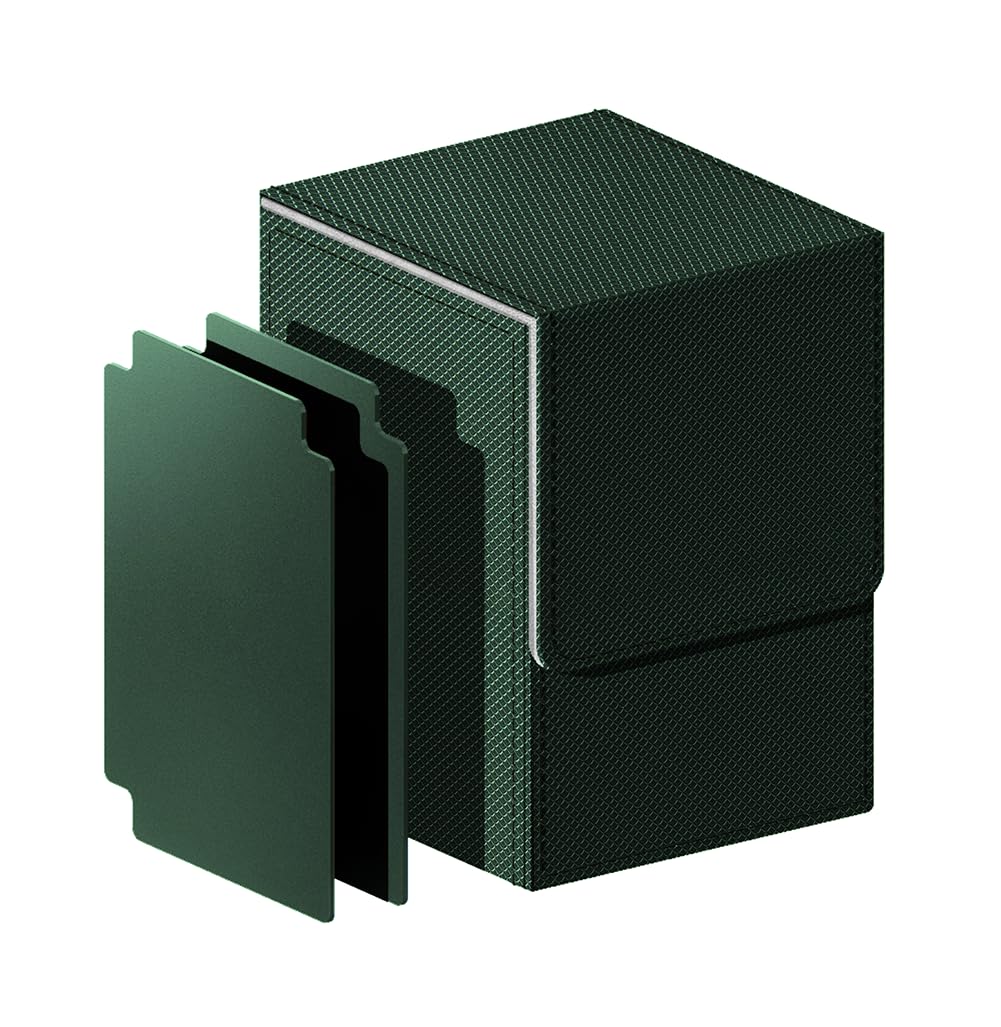 Venssu Card Deck Box,Vertical Card Deck Case,Card Storage,Commander deck box, Trading card box, Fit 115 Plus Sleeved Cards Compatible with board game MTG TCG CCG with dividers