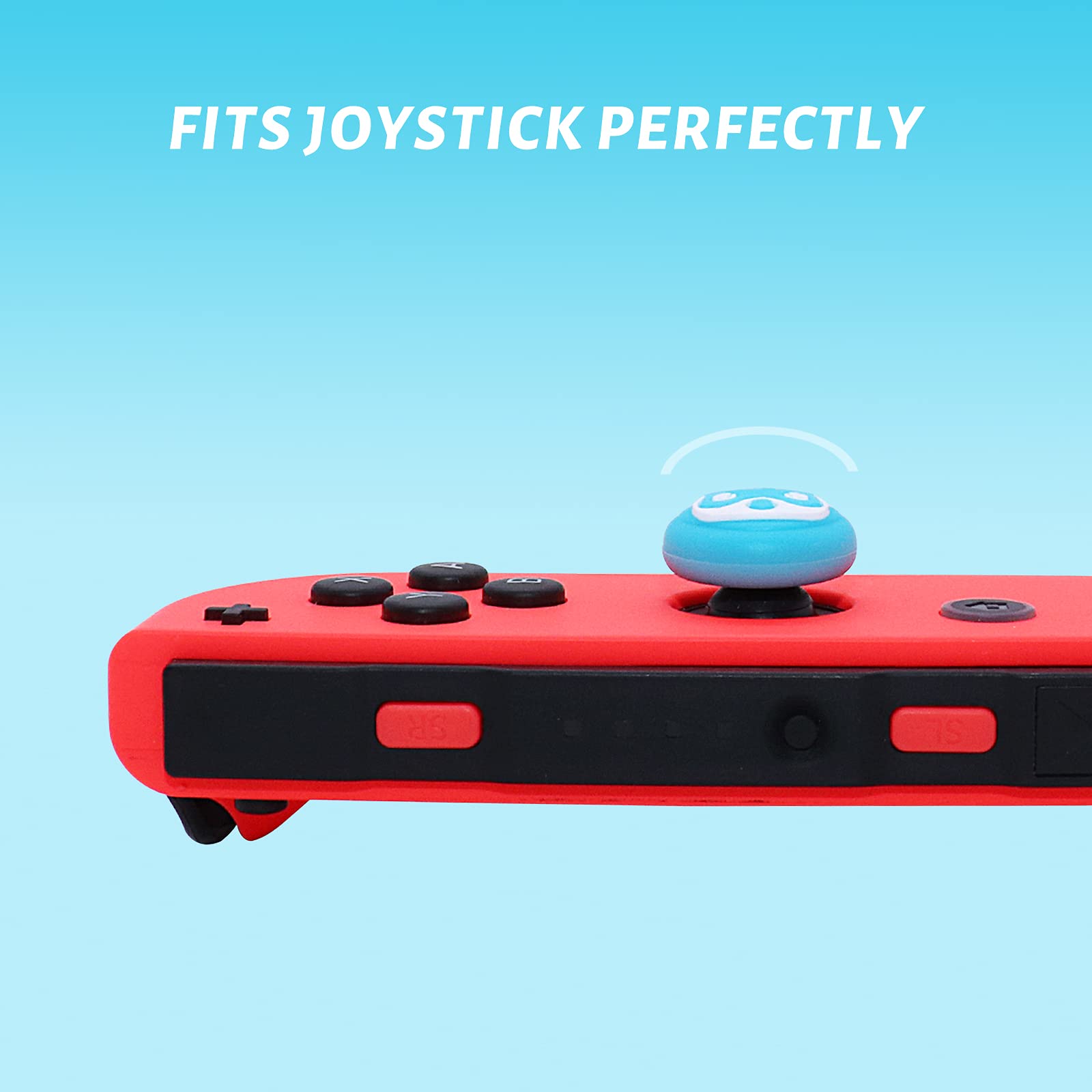 RALAN Silicone Analog Controller Joystick Thumb Stick Grip Cap Covers for Switch.