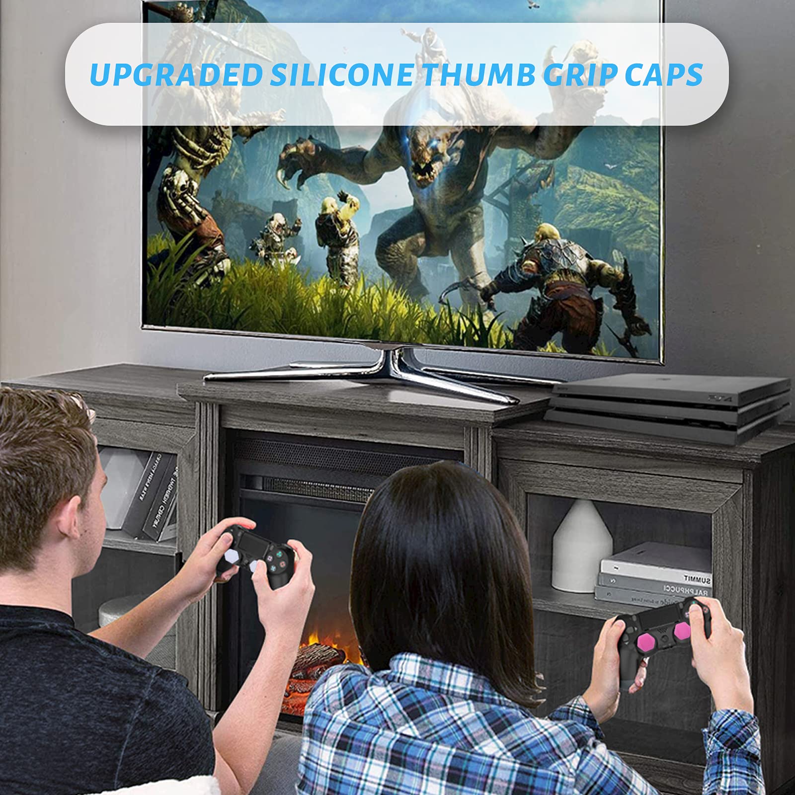 RALAN Silicone Analog Controller Joystick Thumb Stick Grip Cap Covers for Switch.