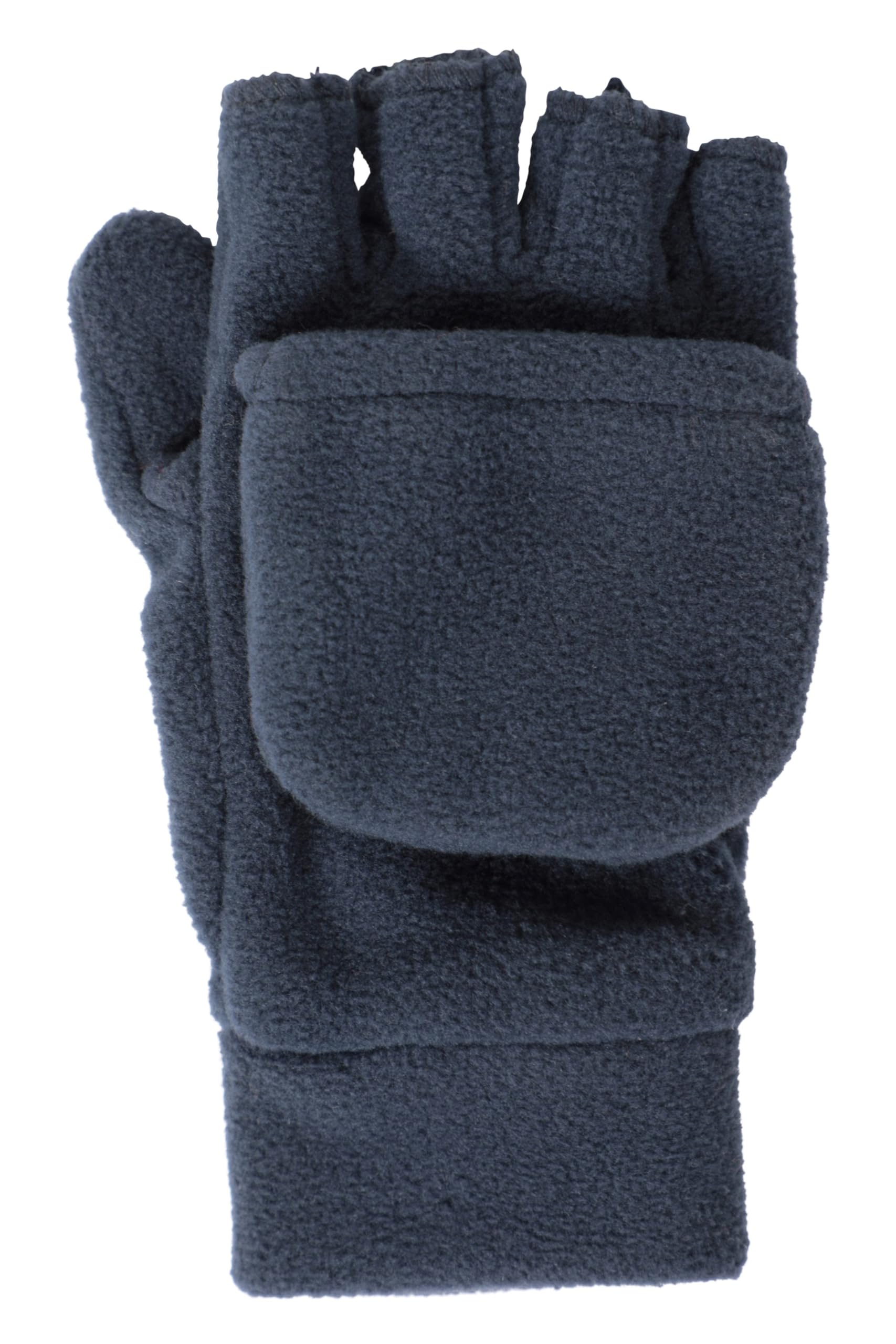 Mountain Warehouse Fingerless Fleece Kids Mitten - Warm, Boys & Girls Navy Small/Medium