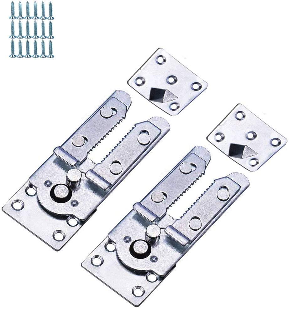 Sectional Sofa Connector, Tiberham 2 Pcs Snap Style Couch Sofa Clips Furniture Connector, Heavy Duty Metal Snap Interlocking Clip Connecting Bracket